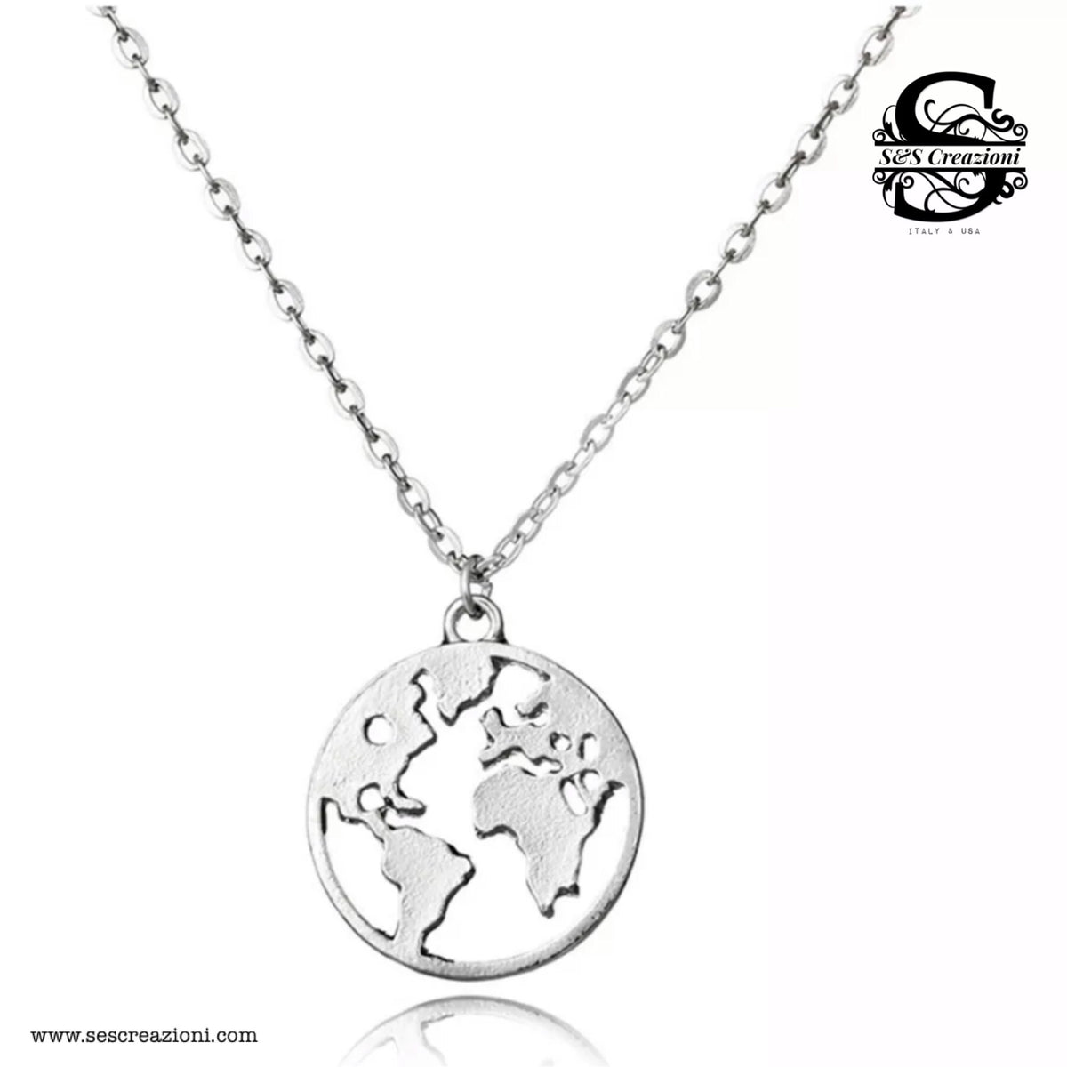 GIFT FOR HER World Map Pendant / Necklace 2 – S&S Creazioni